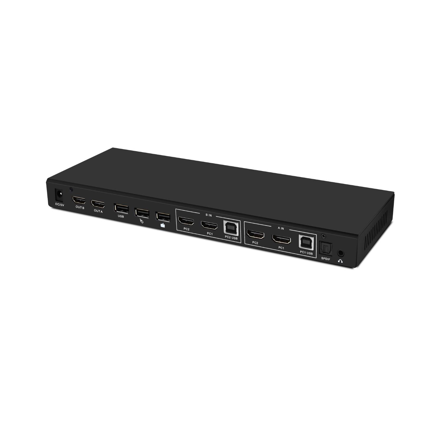 KAS-202K 2-Way Dual monitor HDR HDMI KVM Switch - KingansomTechnology ...